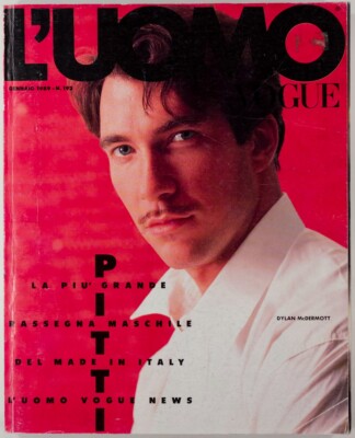 Dylan McDermott PITTI UOMO Made in L'UOMO VOGUE magazine JANUARY 1989 vtg 192 | eBay