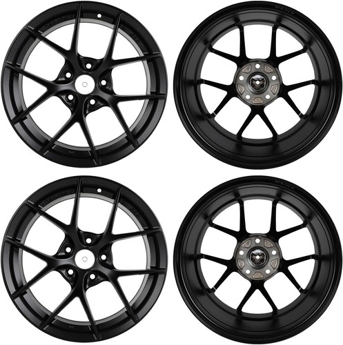 17"x7.5" 5x114.3 5x4.5" +40mm Matte Black Alloy 4 Wheels Rims For Civic ...