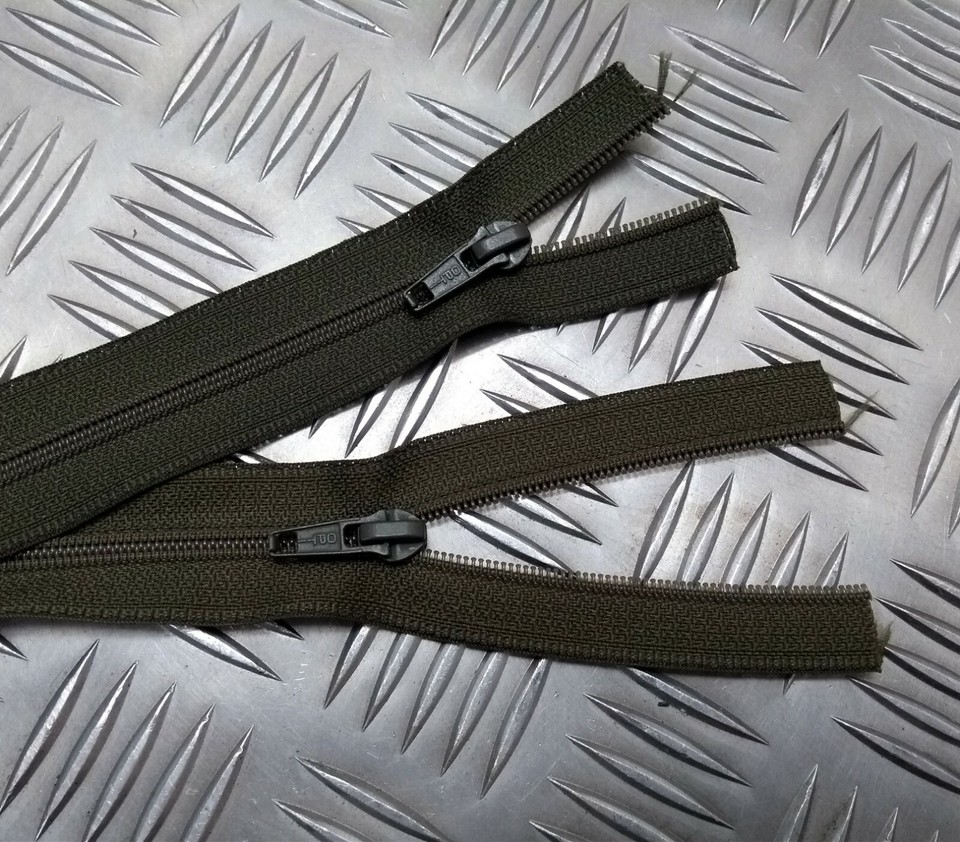 Genuine British Military 33cm Closed End Opti Zip Zipper No Stopper x 2 ...