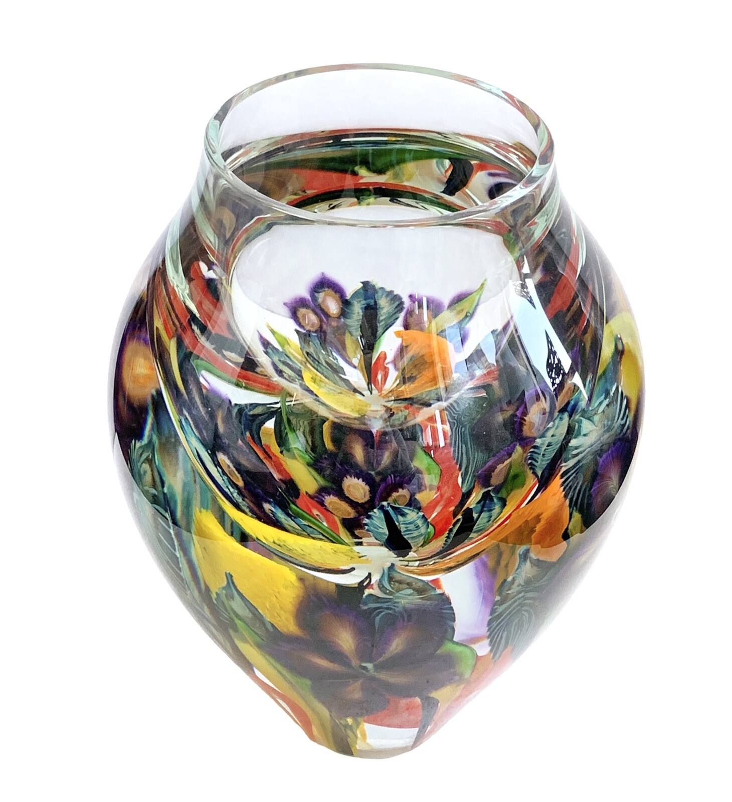 David Lotton Vase Lotton Art Glass Floral Bouquet 2009 | eBay