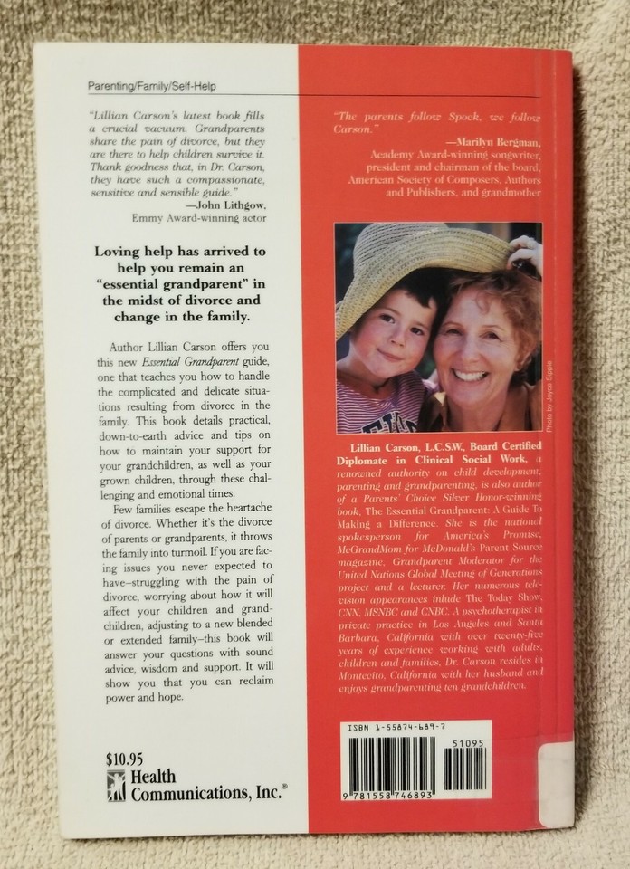 Essential Grandparent's Guide to Divorce Book 1999 Dr Lillian Carson ex ...
