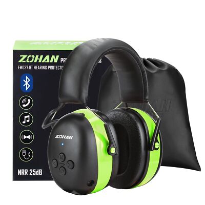 ZOHAN EM037 Bluetooth Hearing Protection,NRR 25dB Noise Reduction Ear ...