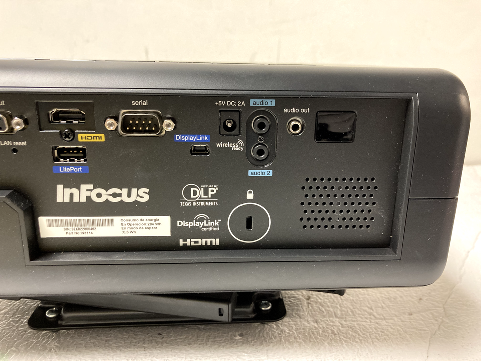 INFOCUS IN3114 3500 Lumens DLP Projector | 483 Lamp Hours HDMI Input ...
