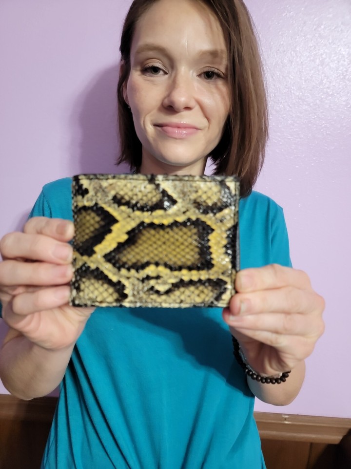 Burmese Python Wallet Men Billfold snake skin Original Slim Pocket ...