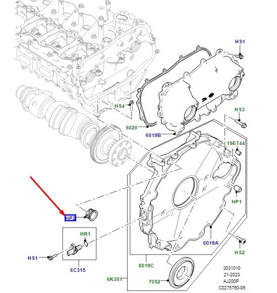 LAND ROVER RANGE ROVER VELAR L560 Timing Gear Cover Plug LR135858 NEW ...