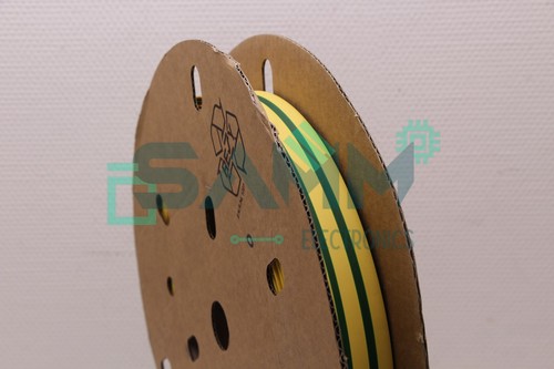 HELLERMANN TYTON HFT-A-1-GNYE 25.4/12.7mm 25M GREEN/YELLOW HEAT SHRINK ...