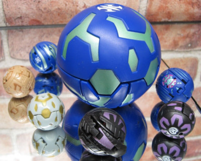 7 Bakugan Balls Sega Spin Master Blue, Green, Works Great Fold Out ...