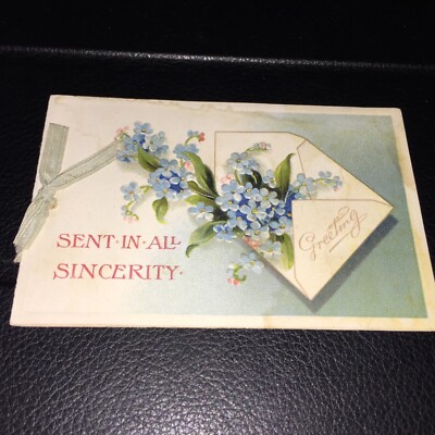 VINTAGE SINCERE WISH CHRISTMAS CARD | eBay