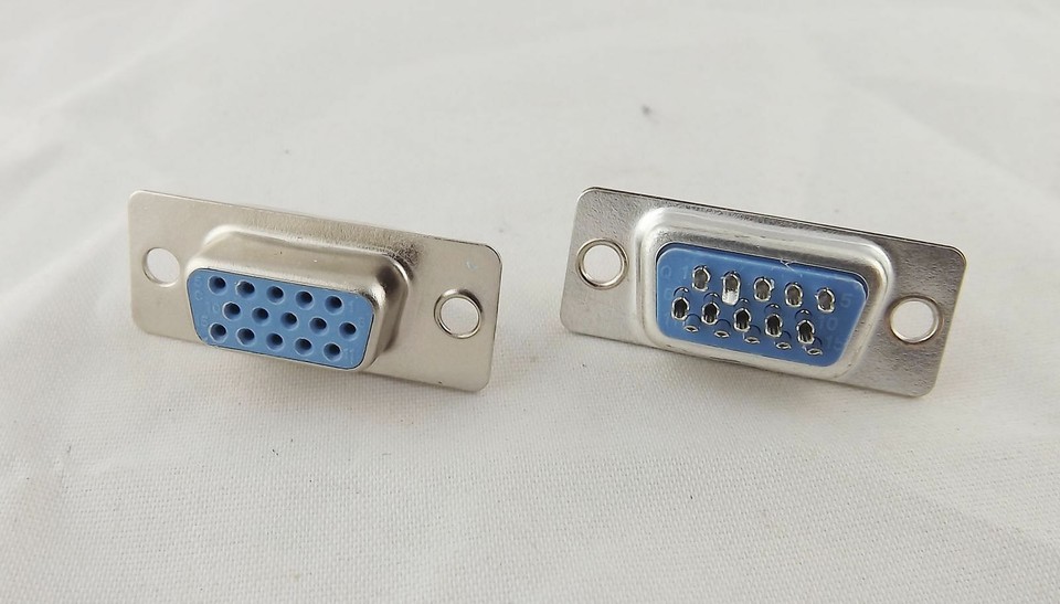 10x VGA Female Jack Socket DB15 15-Pin D-SUB 3 Row Solder Type ...