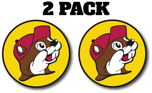 Buc-ee's BEAVER ROUND LOGO MULTI SIZE 2 PACK VINYL STICKER | eBay