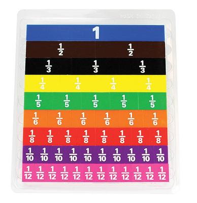 Plastic Fraction Bars Tiles Student 51 Pieces Maths Teacher Resources ...