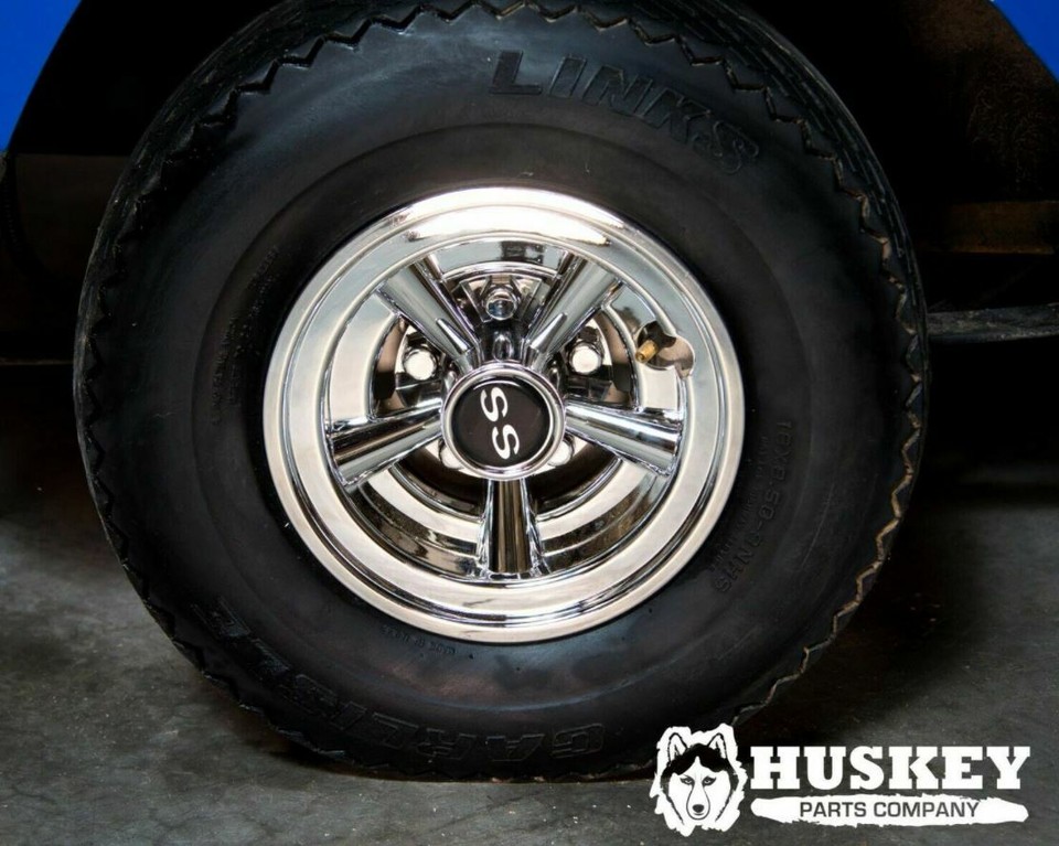 Chrome Golf Cart Hub Cap 8 inch Wheel Cover for EZGO, Yamaha, Club Car ...