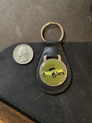 THUNDERBIRD Corvette AUTO LEATHER KEYCHAIN KEY CHAIN RING FOB BLACK | eBay
