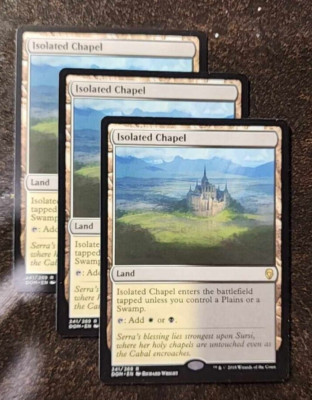 3x Isolated Chapel rare land cards - Dominaria - NM/VG | eBay