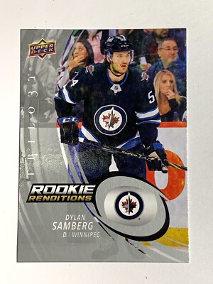2022-23 UD Trilogy Rookie Renditions Dylan Samberg Winnipeg Jets Card ...