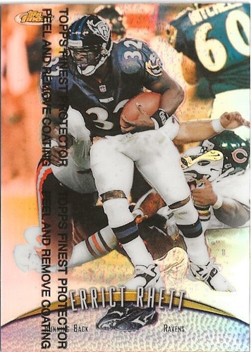 1998 Topps Finest Errict Rhett Refractor SP Baltimore Ravens | eBay