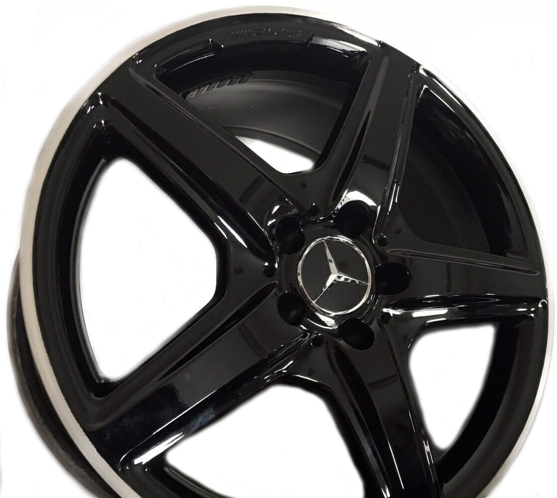 4x Mercedes-Benz 75 mm Nabenkappen B66470200 Schwarz FELGENDECKEL ...