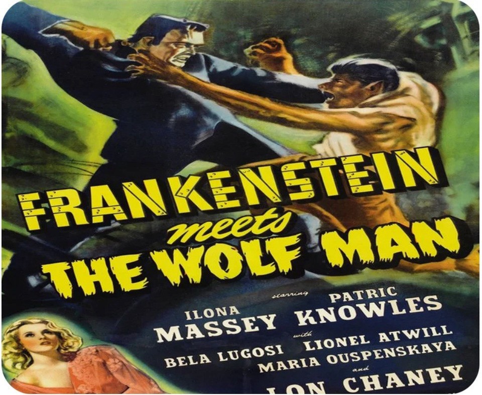 Frankenstein Meets Wolf Man Movie Poster Mouse Pad 9.25 X 7.75 X .25 | eBay