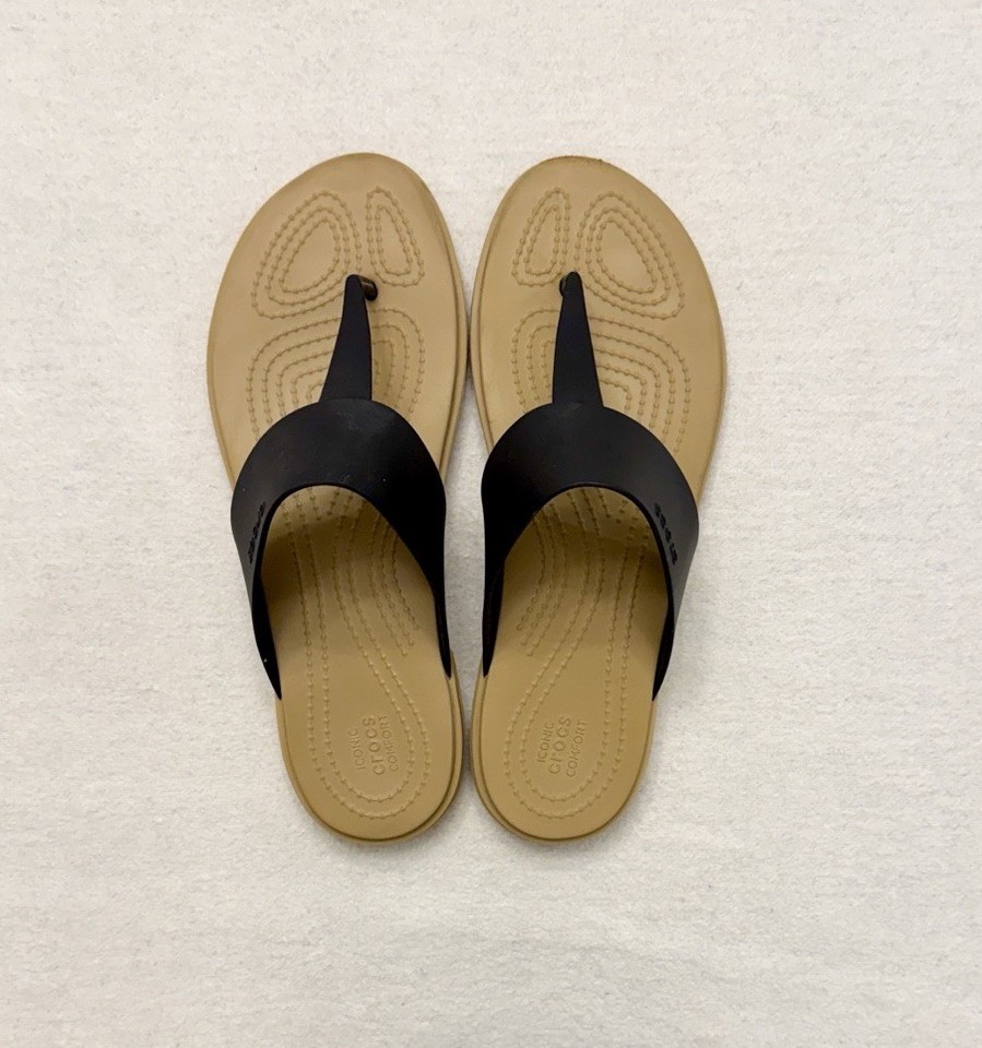 Croc Women’s Tulum Flip Flop Thong Sandals Size 9M Iconic Comfort Beach ...