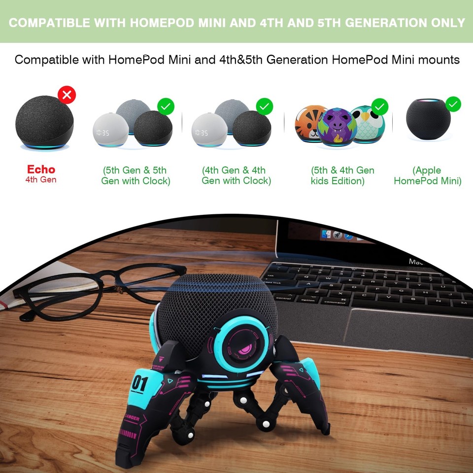 Echo Dot Stand, Echo dot Shell, Echo dot Holder, Table Stand Decorative ...