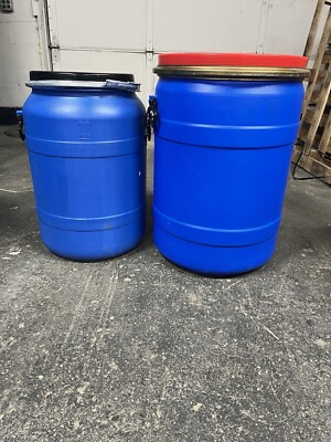 2 pack Food Grade Plastic Barrels, 35 Gallon And 22 Gallon, Shipped ...