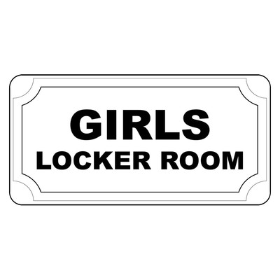 Girls Locker Room Black Retro Vintage Style Metal Sign - 8 In X 12 In ...