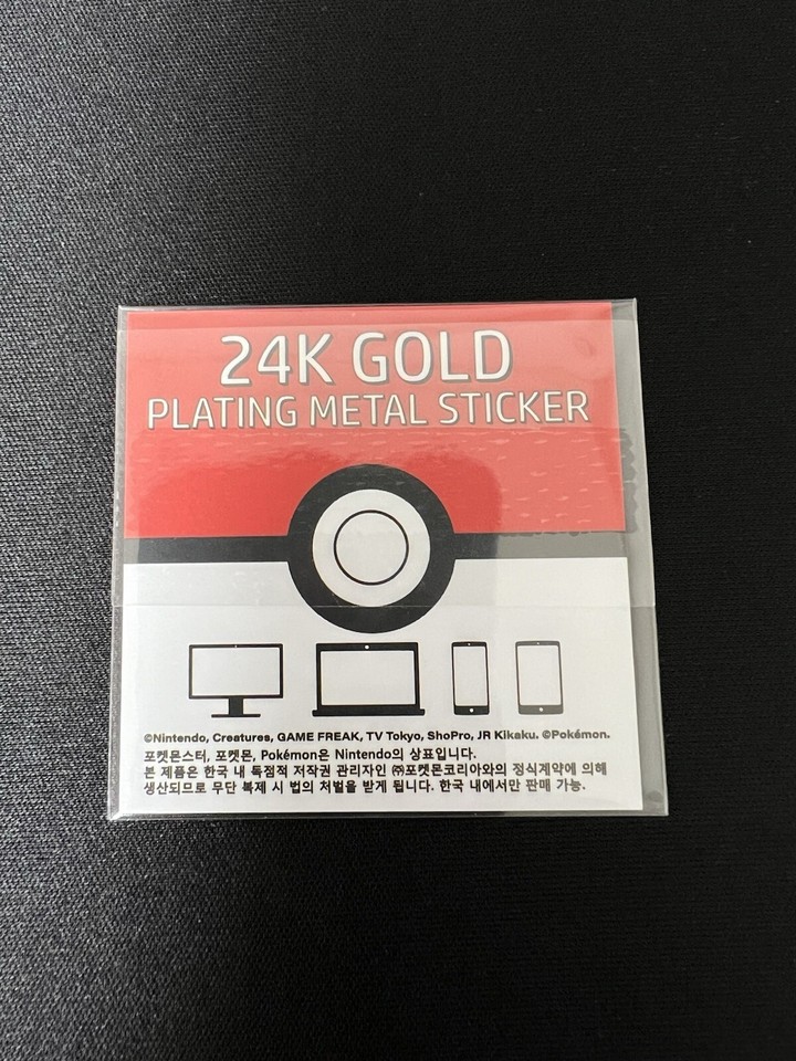 Pokemon Mew 24K Gold plated Sticker Card Korean Poping Candy Gradable ...