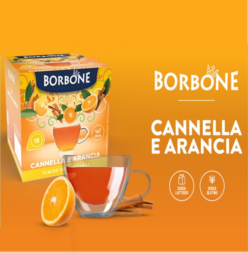 18 Dosettes Caffè Borbone Boisson et Cannelle Orange Filtre Papier 44 ...