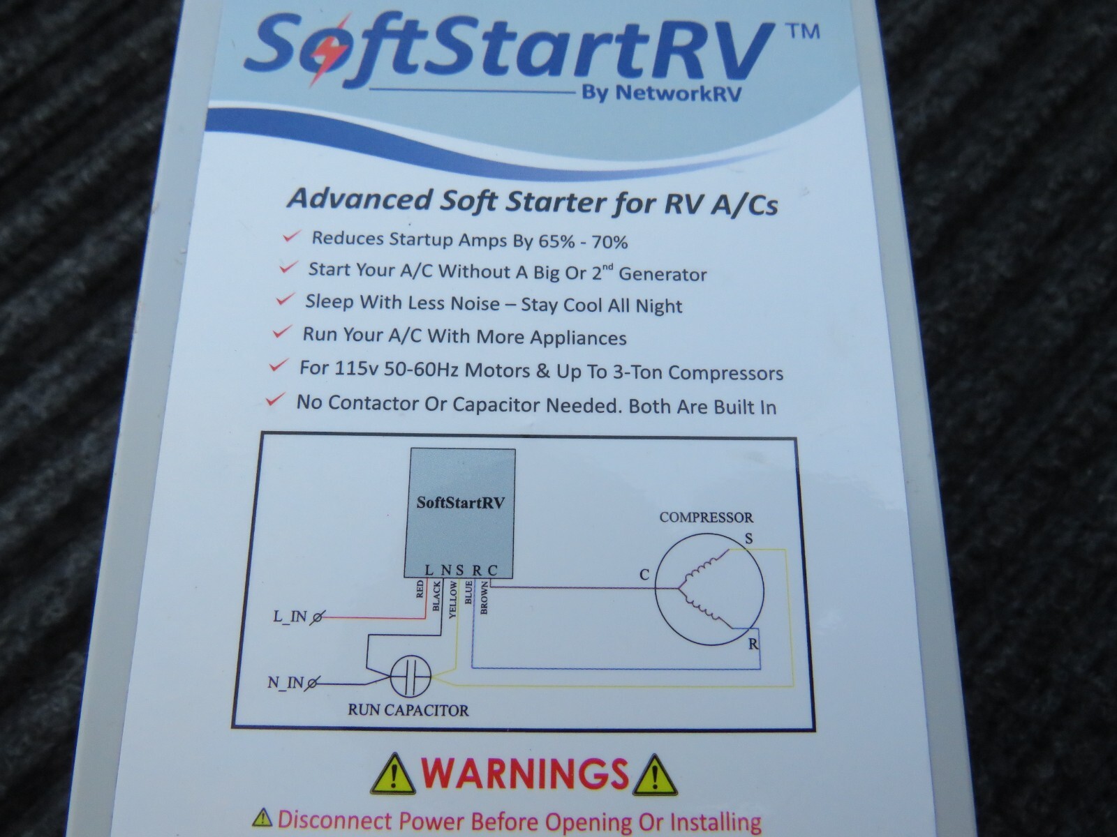 SoftStartRV Soft Start for RV Air Conditioner, RV AC Soft Start Kit ...