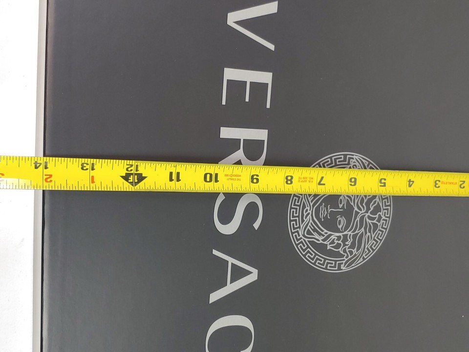 3 Versace HUGE 22”x14" Etc Black GIFT BOX Logo for Bag Sturdy Magnetic ...