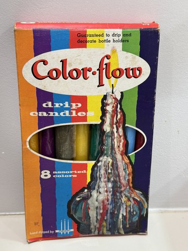 VTG Color Flow Drip Candles Paragon Boho 8 Assorted Colors 579 | eBay