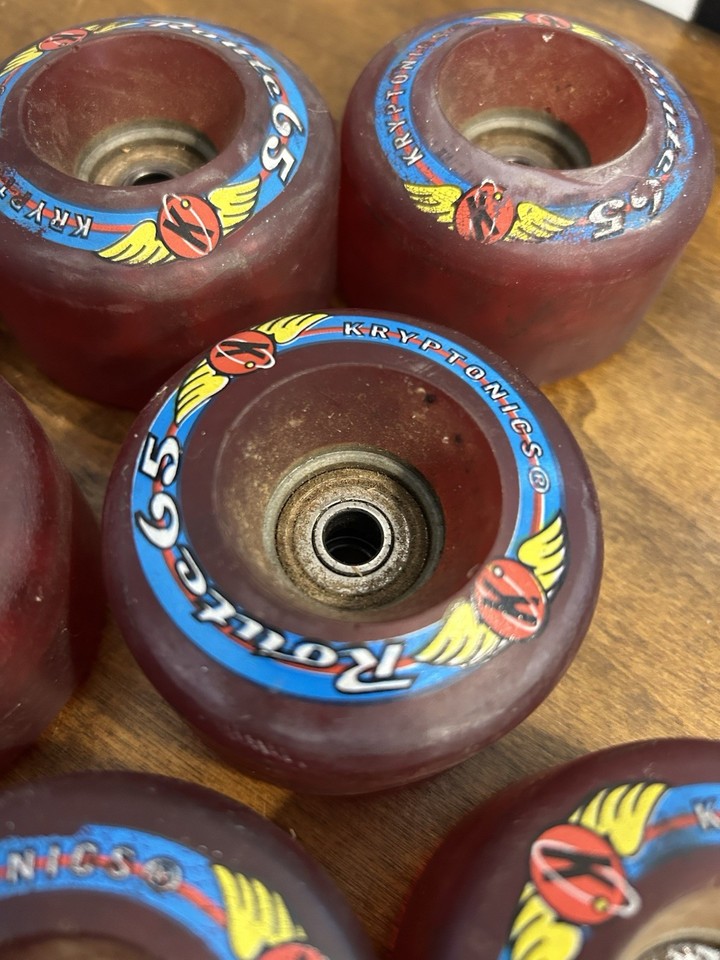 Kryptonics Route 65 skateboard roller skate outdoor wheels Red 8 pack ...