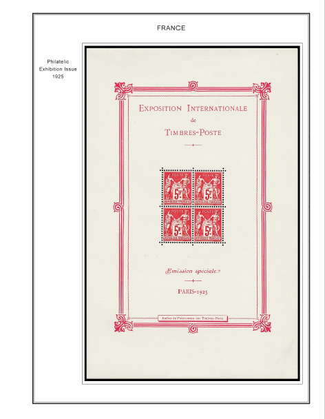 COLOR PRINTED FRANCE 1849-1939 STAMP ALBUM PAGES (29 illustrated pages ...