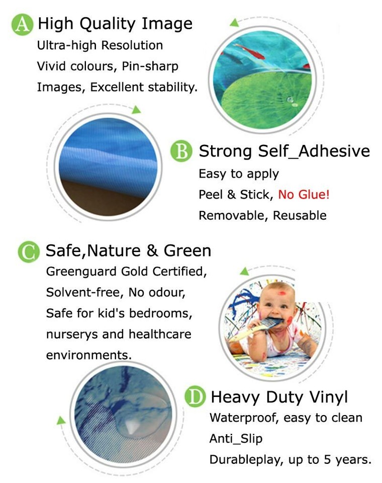 Blue Dolphin Bud 3D Floor Mural Photo Flooring Wallpaper Home Print ...
