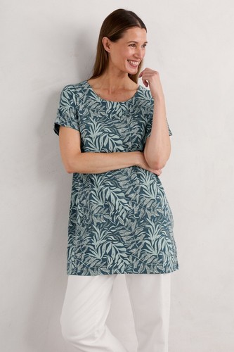 Seasalt Women's Tunic - blue Ocean Gaze Jersey Tunic - Regular - Dune ...