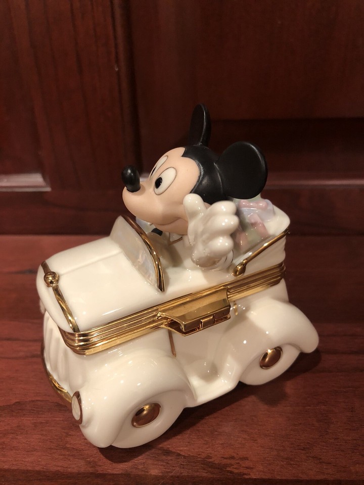 Lenox Disney Mickey Mouse Special Delivery Car Treasure Box New In Box ...