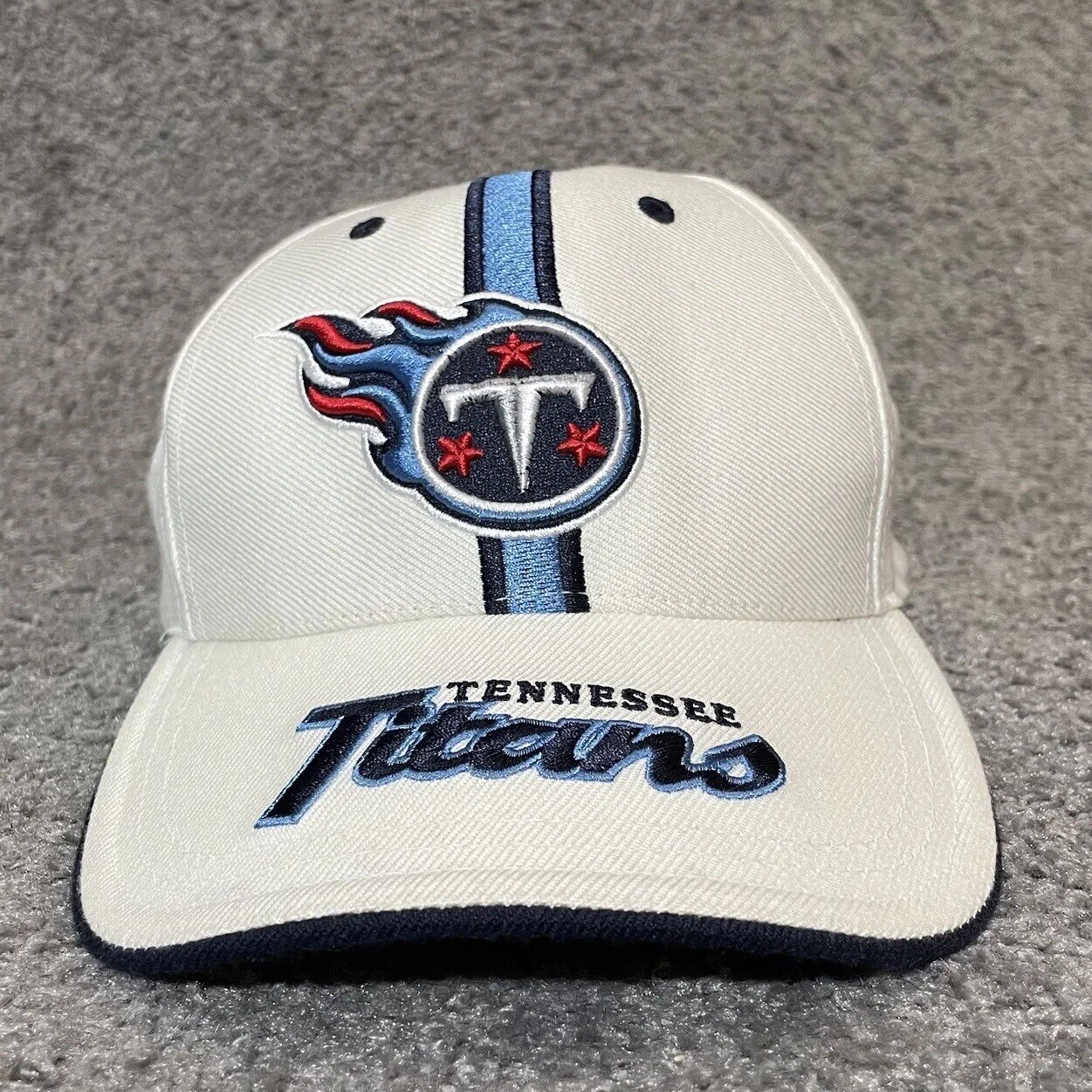 Vintage Tennessee Titans Hat Cap White Adjustable Strapback Twins ...