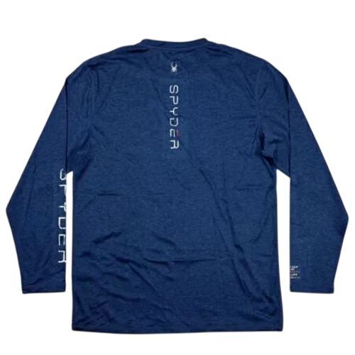 Spyder Swim Mens Rash Guard Long Sleeve Shirt UPF50 Medium Blue | eBay