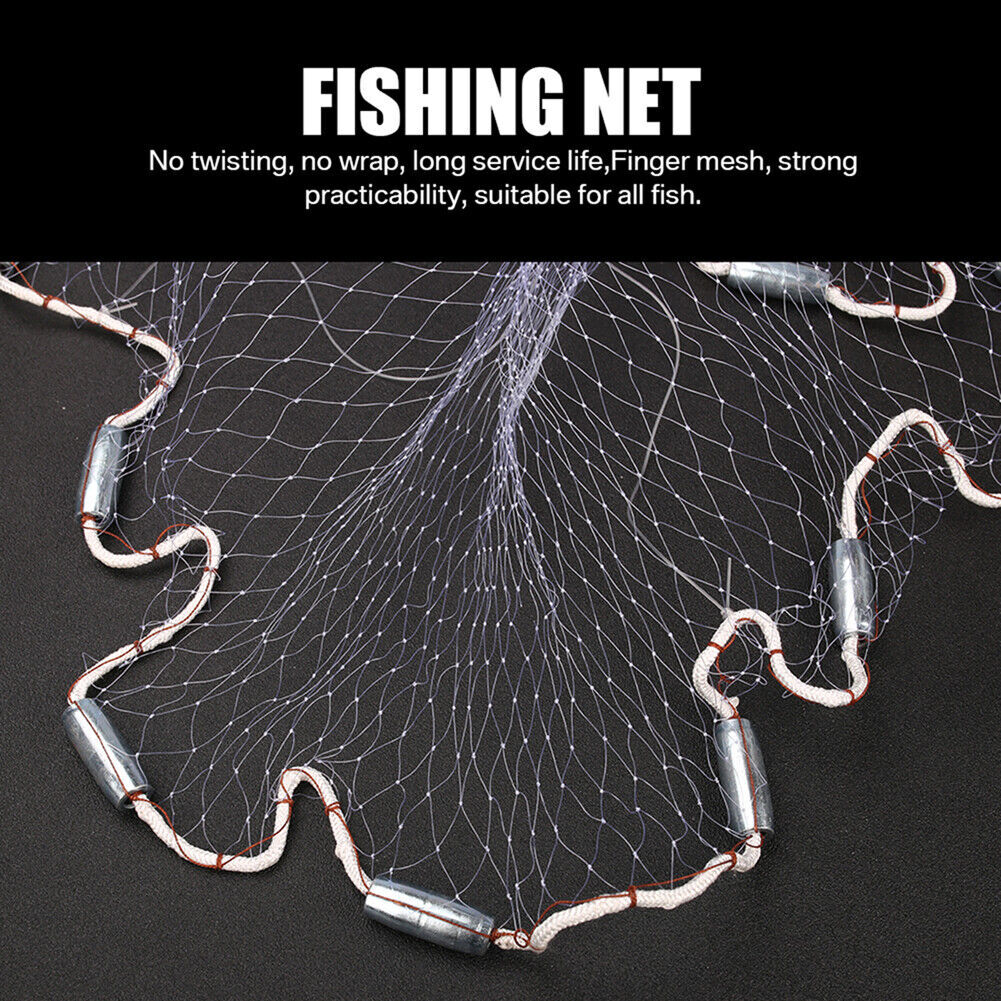 8ft/4ftRadius Fishing Cast Net Bait Easy Throw Hand Cast Strong Nylon ...