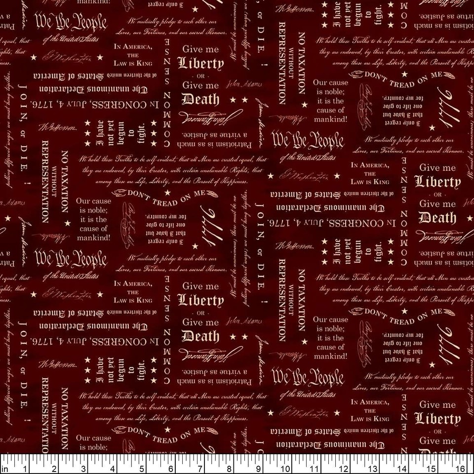 Studio E - United We Stand - Quotes - Red, Fabric BTY | eBay