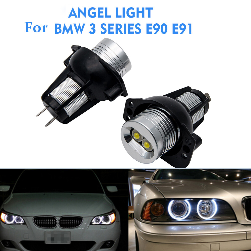 For E90 E91 3Series Angel Eye Halo Ring LED Light 6W Marker Bulb Xenon ...