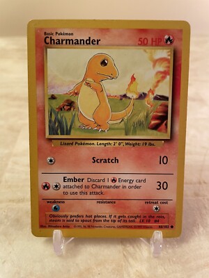 Pokémon TCG Charmander Base Set 46/102 Regular Unlimited Common LP | eBay