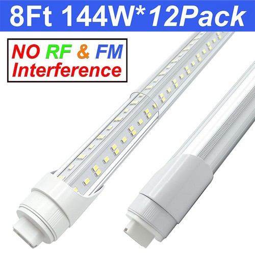 12 Pack T8 8Ft Led 2 Pin144W 6500K F96T12 Fluorescent Replacement LED ...