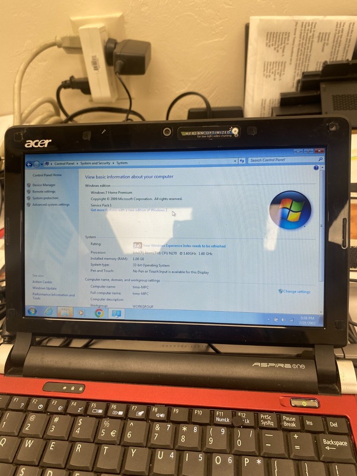 Acer Aspire One Series 10.1" Laptop with Windows 7 Home and ... | eBay