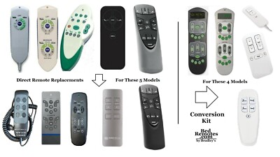Current Generation Replacement Remotes Compatible with Tempurpedic ...