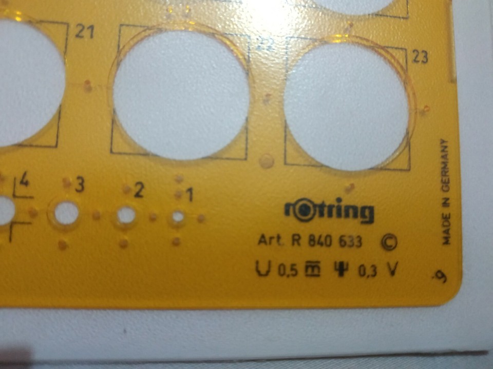 Rotring circles template 1-36 mm | eBay