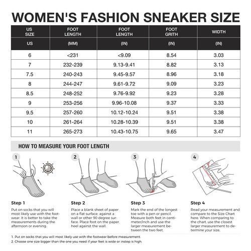 HEEZ Women Low Top Platform Shoes Casual Supportive Flat Athletic ...