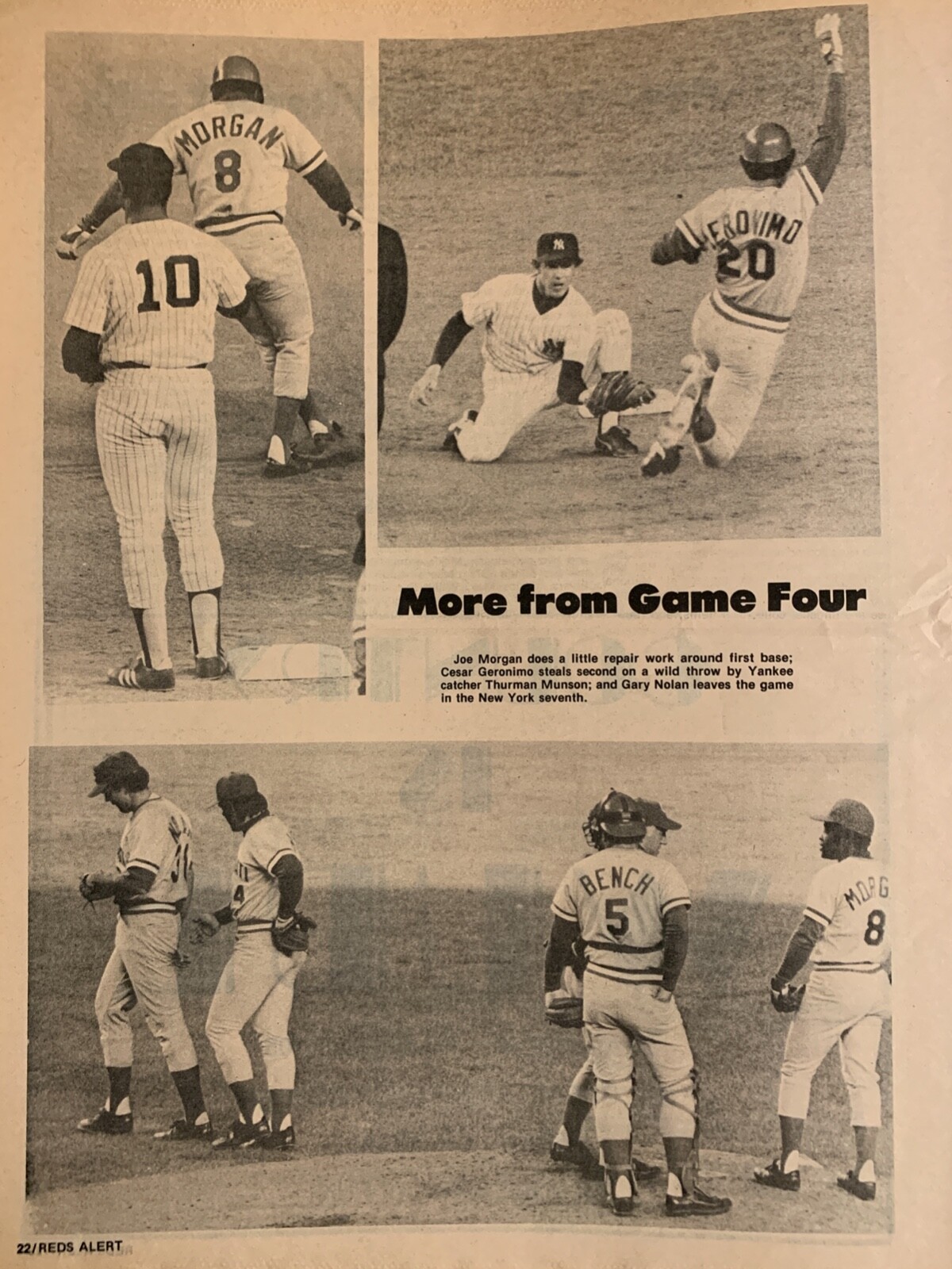 Cincinnati Reds 10/30/1976 Reds Alert Newspaper- Johnny Bench World ...
