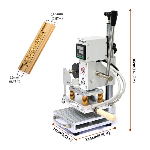 220V Upgraded Drawer T-slot Type Hot Foil Stamping Machine Leather PVC ...