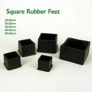 Square Rubber Chair Table Feet Furniture End Cover Caps 20 25 30 38 40 ...